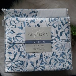 Charisma | Bedding | Charisma 6 Piece Blue Floral Queen Sheet Set ...